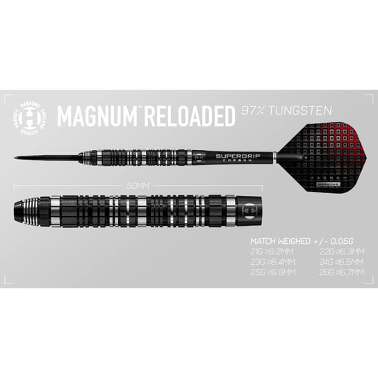 Rzutki Harrows Magnum Reloaded 97% Steeltip 26 G - Harrows | Sport ...