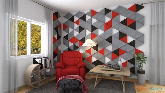 Panel akustyczny ścienny 3d WallMarket, Dekoracja ścienna 3d, Trójkąt ... Panel akustyczny ścienny 3d WallMarket, Dekoracja ścienna 3d, Trójkąt ...