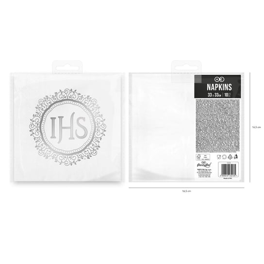 Serwetki komunijne IHS białe srebrne na komunie - Inna marka | Przyjęcia i okazje w Sklepie ...
