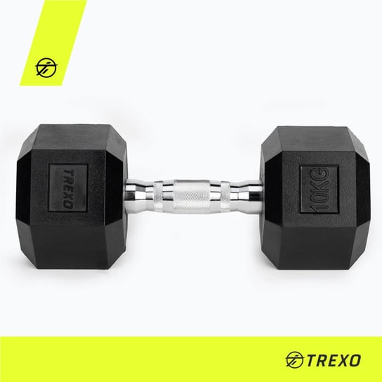 Hantel ogumowany TREXO Hex HXD100 10 kg - TREXO | Sport Sklep EMPIK.COM