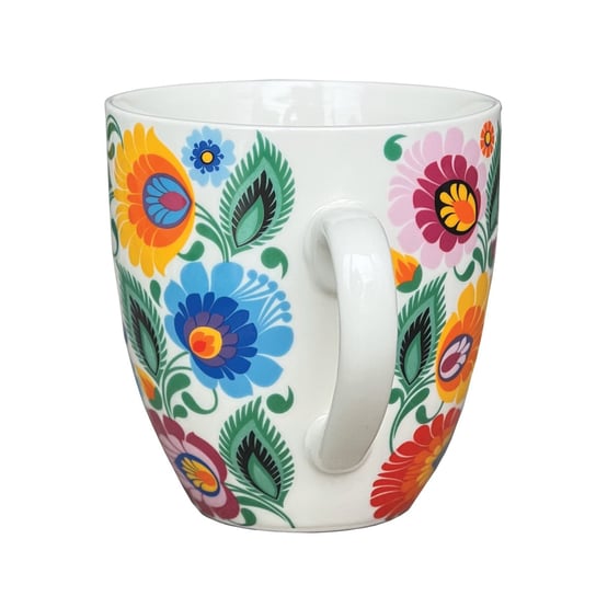 KUBEK FOLK - DUŻY 1000 ML - ŁOWICKI BIAŁY FOLKSTAR - Folkstar | Sklep EMPIK.COM