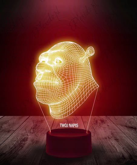 Lampka na Biurko Statuetka Led Głowa Shrek Bajka - Plexido | Sklep ...