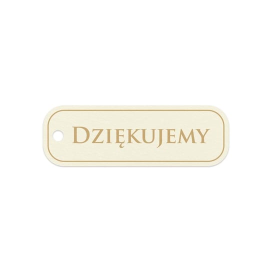 Zawieszki Basic - Dziękujemy, 20 szt., 5,7 x 1,8 cm - P13 | Sklep EMPIK.COM