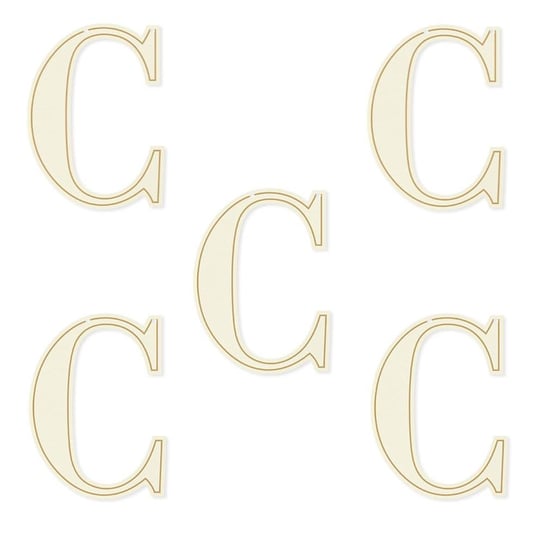 Tekturkowa litera c, szeryfowa, 5 szt. - P13 | Przyjęcia i okazje w Sklepie EMPIK.COM