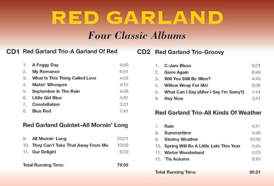Four Classic Albums: Red Garland (Limited Edition) (Remastered ...