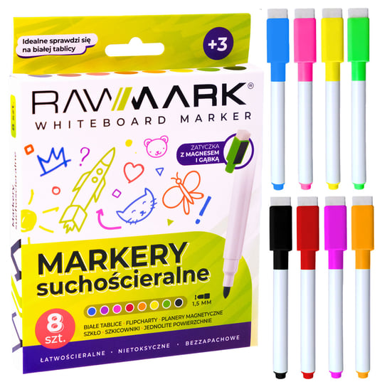Rawmark, Markery suchościeralne, 8 kolorów - Rawmark | Sklep EMPIK.COM
