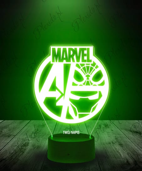 Lampka Nocna 3D LED Logo Marvel Prezent - Plexido | Sklep EMPIK.COM