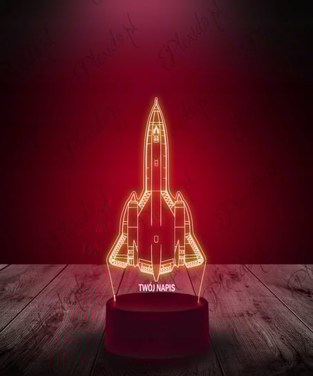 Lampka Nocna 3D LED Lockheed SR-71 Blackbird - Plexido | Sklep EMPIK.COM
