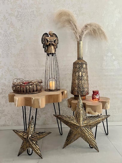 DEKORACJA ŚWIĄTECZNA GWIAZDA Z METALU ZŁOTA - Dekorpap | Sklep EMPIK.COM