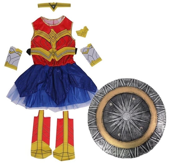 Strój Przebranie Kostium Wonder Woman Tarcza Karnawał Bal 104-110 ...