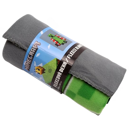 Minecraft Szara narzuta/koc 100x150 cm, OEKO-TEX - Minecraft | Sklep ...