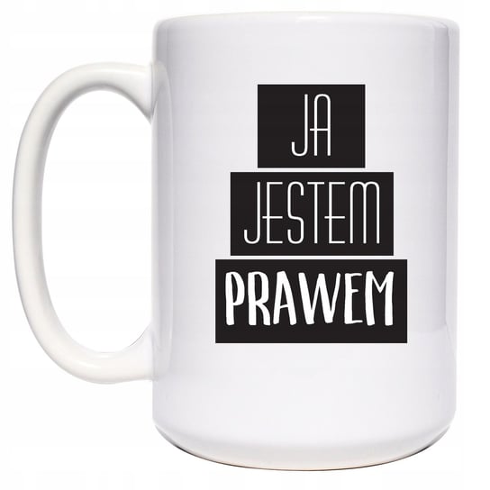 Kubek ceramiczny Ja jestem prawem, do pracy dla szefa, szefowej, 450 ml, Sowia Aleja - Inna ...
