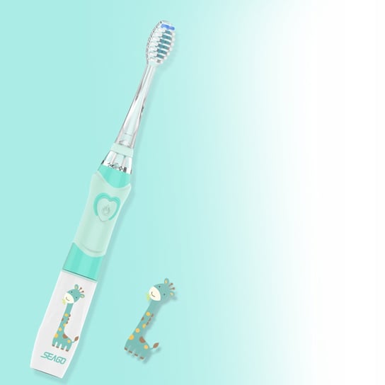 Podświetlana Szczoteczka Soniczna Dla Dzieci Elektryczna Do Zębów 4Końcówki Sg-977 Zielona ...