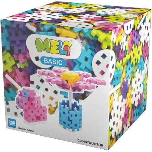 KLOCKI KONSTRUKCYJNE Wafle MELI Basic Constructor Pink 200 pcs. + kolorowanka - MELI | Sklep ...
