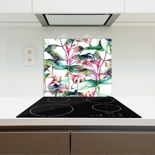 Szklane Deski Kuchenne - Dekoracyjny Element - Egzotyczne kwiaty - 2x30x52 cm - Coloray | Sklep ...