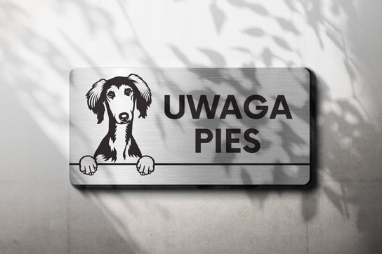 TABLICZKA UWAGA PIES ZŁY PIES GROŹNY Chart perski - Inny producent ...
