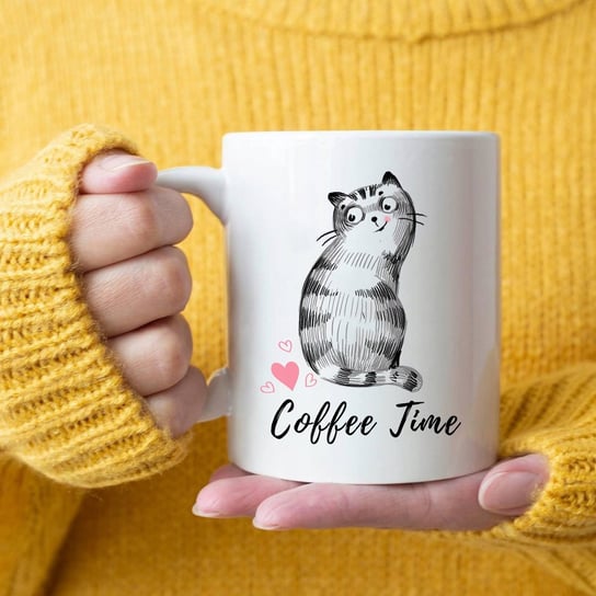 Kubek ceramiczny, z nadrukiem dla KOCIAR, 330 ml, StyleCouture, biały - StyleCouture | Sklep ...