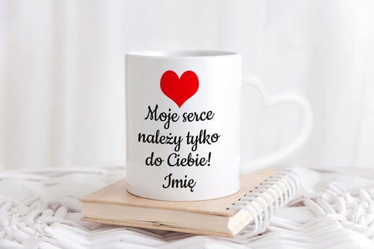 Kubek ceramiczny, Miejsce na Ziemii Twoje IMIĘ, 330 ml, StyleCouture, biały - StyleCouture ...