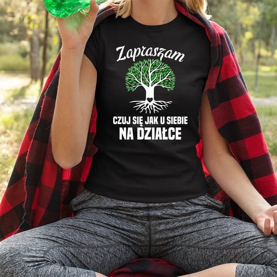 Zapraszam, czuj się jak u siebie na działce - damska koszulka na prezent - Koszulkowy | Moda ...