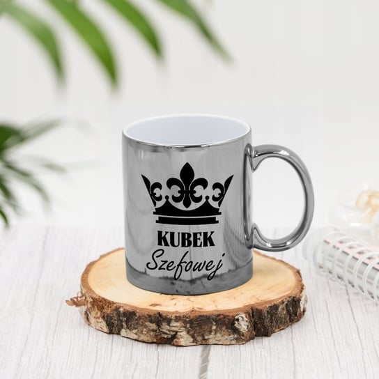 Kubek ceramiczny SREBRNY PREZENT dla SZEFOWEJ Szefa Wzory, 300ml - Inna marka | Sklep EMPIK.COM