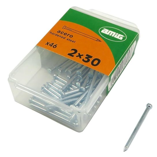 Stalowe gwoździe 2x30mm, hiszpańskiej firmy AMIG. - AMIG | Sklep EMPIK.COM