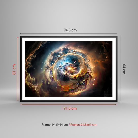 Obraz - Plakat - Początek - 91x61cm - Wszechświat Kosmos Galaktyka - Foto Plakaty na ścianę w ...