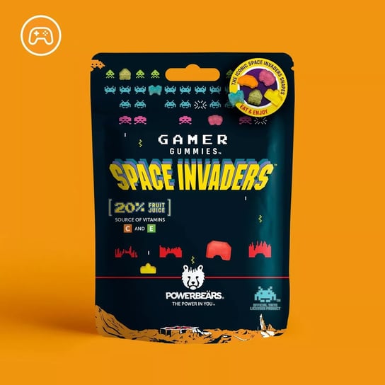 SPACE INVADERS GAMER GUMMIES ŻELKI W KSZTAŁCIE KOSMITÓW 125G DLA FANA ...