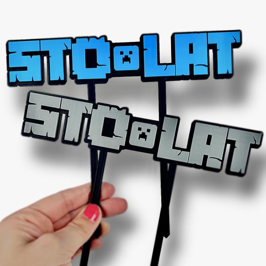 KAJAWIS topper na tort w stylu MINECRAFT dekoracja tortu STO LAT ...