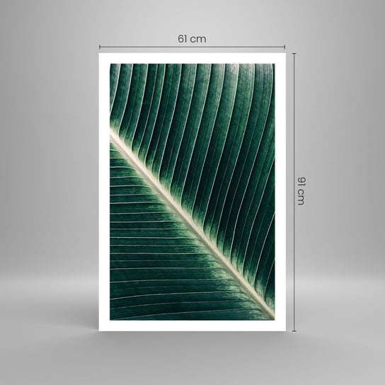 Obraz - Plakat - Rytm natury - 61x91cm - Abstrakcja Zielony Liść ...