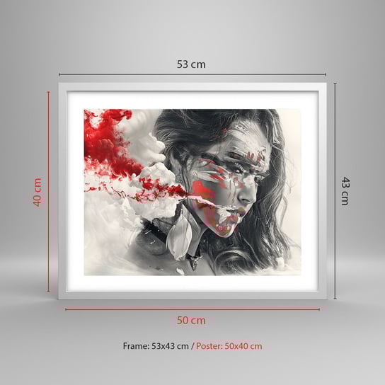 Obraz - Plakat - W oparach absurdu - 50x40cm - Abstrakcja Twarz Kobiety Portret Kobiety - Foto ...