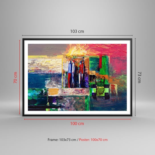 Obraz - Plakat - Relacje i emocje - 100x70cm - Abstrakcja Ludzie Sztuka - Foto Plakaty w ramie ...
