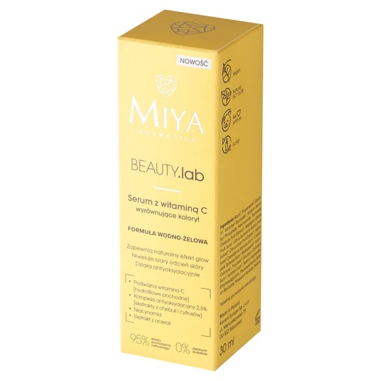 Miya, Beauty.lab, Serum Z Witaminą C Wyrównujące Koloryt, 30 Ml | Sklep ...