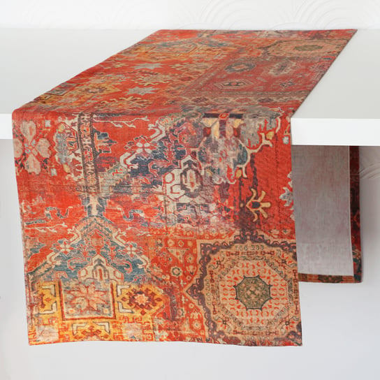 Orientalny Bawełniany Bieżnik stylizowany na turecki kilim 220cm ...