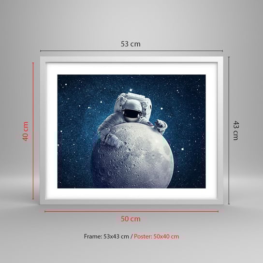 Obraz - Plakat - Kosmiczny żartowniś - 50x40cm - Astronauta Kosmos Księżyc - Foto Plakaty w ...