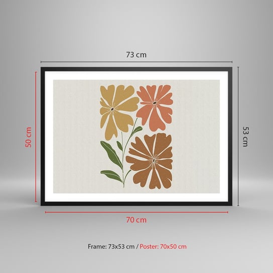 Obraz - Plakat - Natura i geometria - 70x50cm - Boho Kwiaty Minimalizm ... Obraz - Plakat - Natura i geometria - 70x50cm - Boho Kwiaty Minimalizm ...