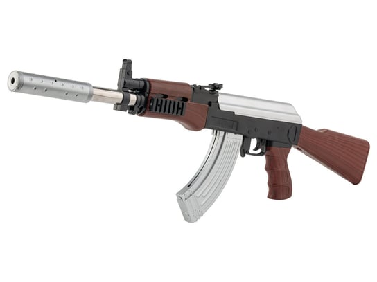 Replika karabinu AK-47 sprężynowa 71,5cm | Hop Up, magazynek 17 kul | Zasięg 20m | Plastik | Dla ...