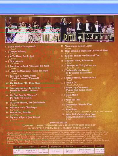 André Rieu At Schönbrunn, Vienna: With The Platin Tenors - Andre Rieu ...