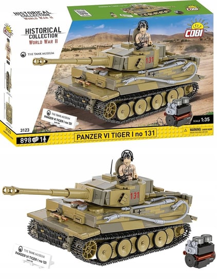 KLOCKI COBI 3123 niemiecki czołg ciężki Panzer VI Tiger Tygrys NO 131 ...
