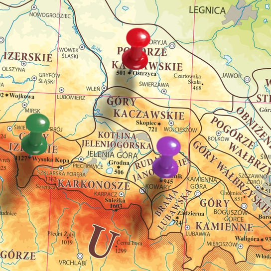 Polskie góry. Mapa ścienna 1:800 000 - Opracowanie zbiorowe | Książka w ...