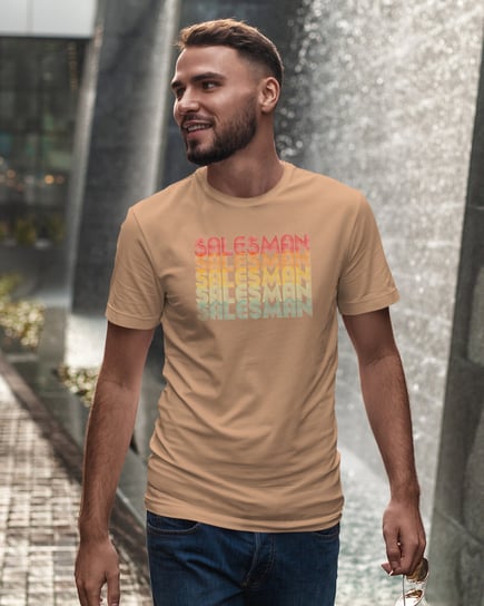 Koszulka dla Handlowca Salesman Sprzedawca Beżowy L - TeeLove | Moda ...