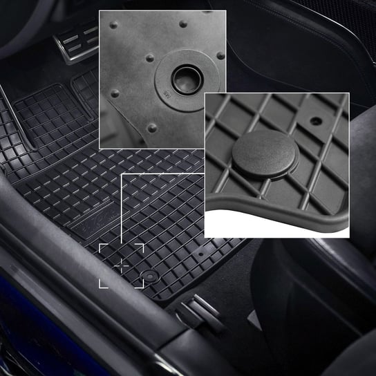 Wycieraczki gumowe do: Mercedes GLC C253 (2015-2023) SUV coupe czarne dywaniki samochodowe ...