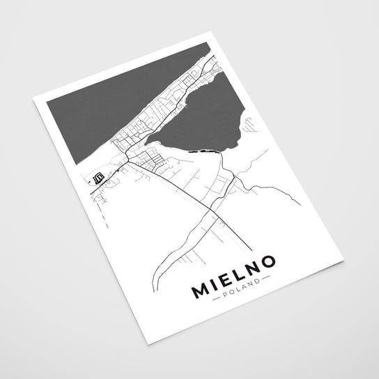 Plakat plan miasta mapa Mielno 30x40 cm - Inna marka | Sklep EMPIK.COM