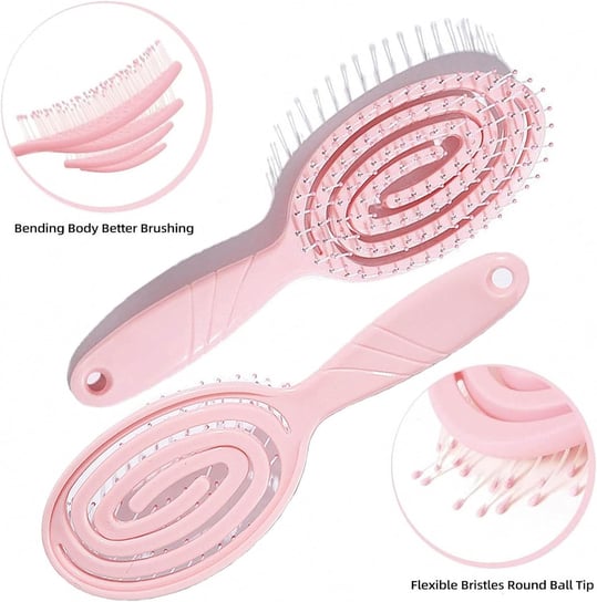 2-Pack Hollow Comb Soft Tooth Comb Massage Scalp Elastic Comb Anti ...