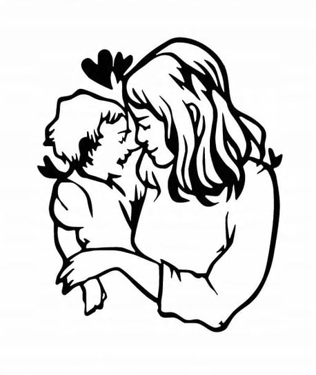 DEKORACJA ścienna Obraz wzór MAMA Z DZIECKIEM 50x60 cm - WrapFactory ...