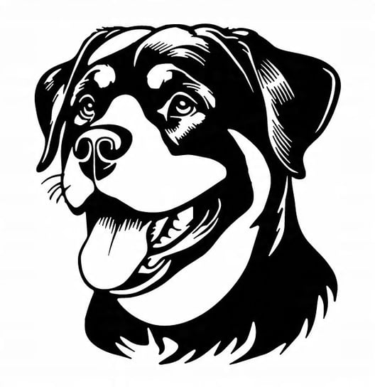 DEKORACJA ścienna Obraz wzór PIES ROTTWEILER 81x90 cm - WrapFactory ...