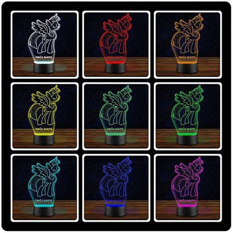 LAMPKA NOCNA LED MY LITTLE PONY KUCYK 3D +PILOT prezent URODZINY ...
