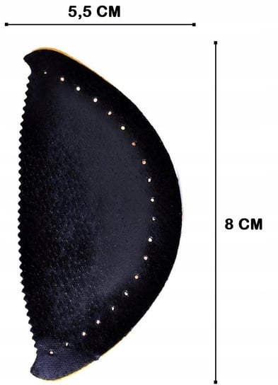 CZARNE Półwkładki na WYSOKIE PODBICIE Stopy Skórzane PELOTY Skóra 8 / ...