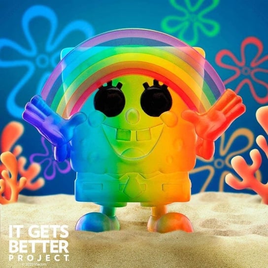 Funko Pop! Animacja: Pride 2020 - Spongebob (Tęcza), 3,75 cala - Funko ...
