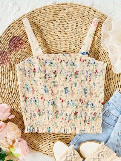 SHEIN DZIEWCZĘCY TOP MARSZCZONY WZÓR 166-170 Ł2F - Shein | Sklep EMPIK.COM
