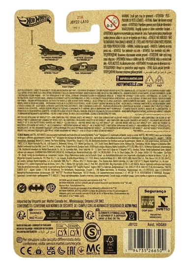 HOT WHEELS PENGUIN TAIL DRAGGER DC BATMAN 19/20 JBY25 - Hot Wheels ...